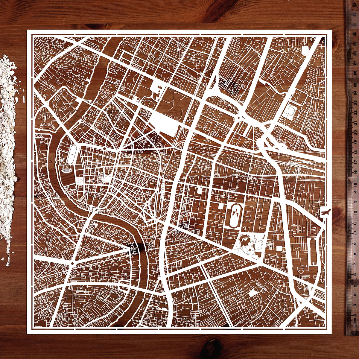 PAPER CUTTING MAPS O³ DESIGN STUDIO